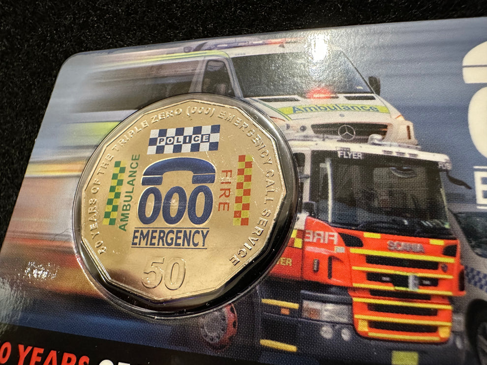 2011 Triple 000 Zero Emergency 50c Cent Coin - In capsule - UNC ...