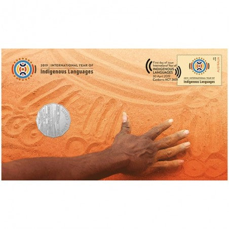 2019 50c International Year of Indigenous Languages Coin & Stamp; Stam ...