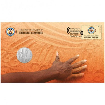 2019 50c International Year of Indigenous Languages Coin & Stamp; Stam ...