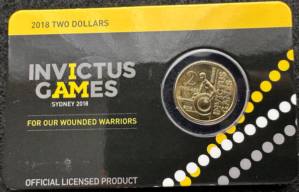 2018 $2 Invictus Games Al-Br Uncirculated Coin in Limited Edition Card ...
