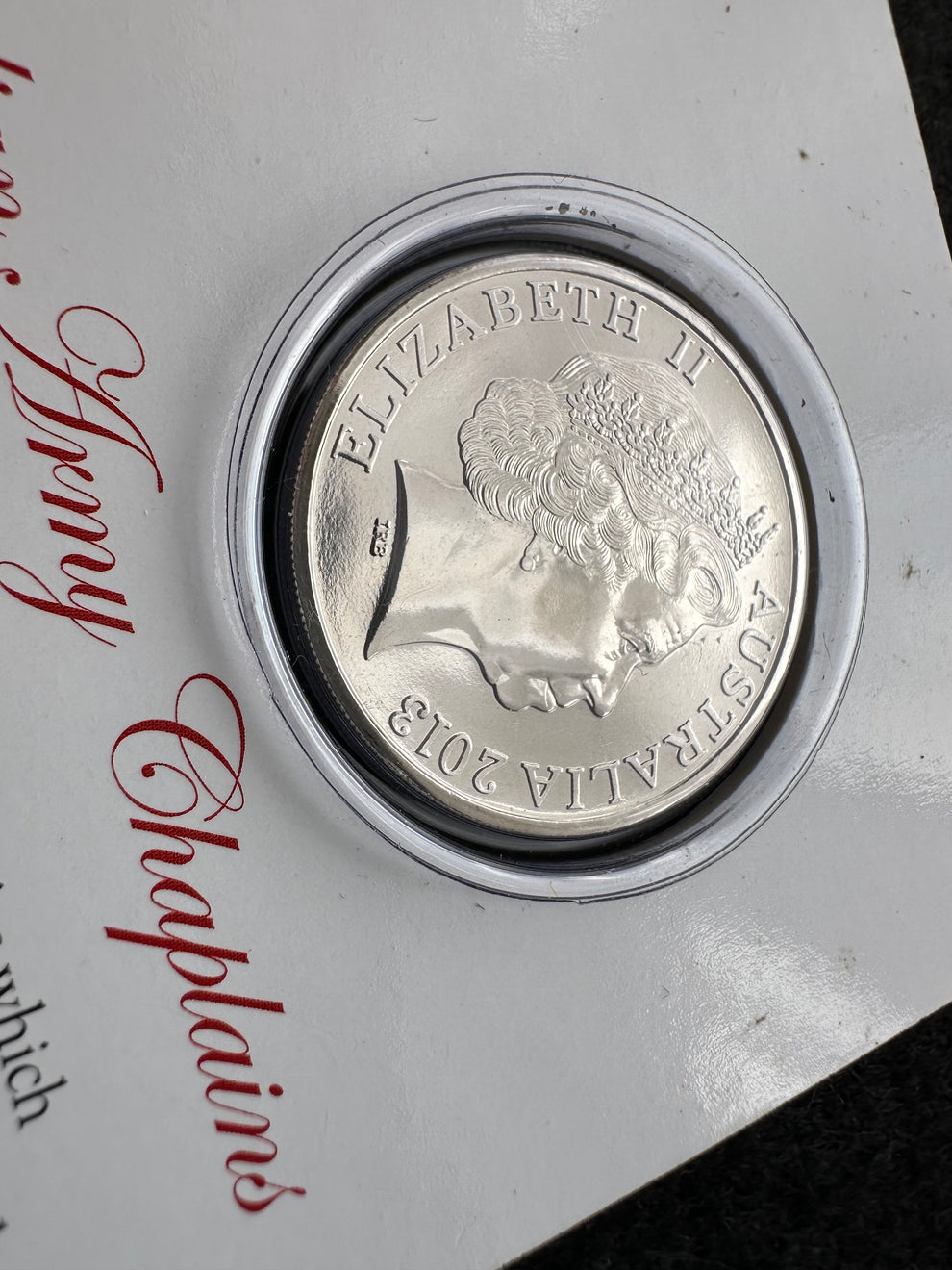 2013 20 cent Australia Remembers Royal Australian Army Chaplain Coin o ...