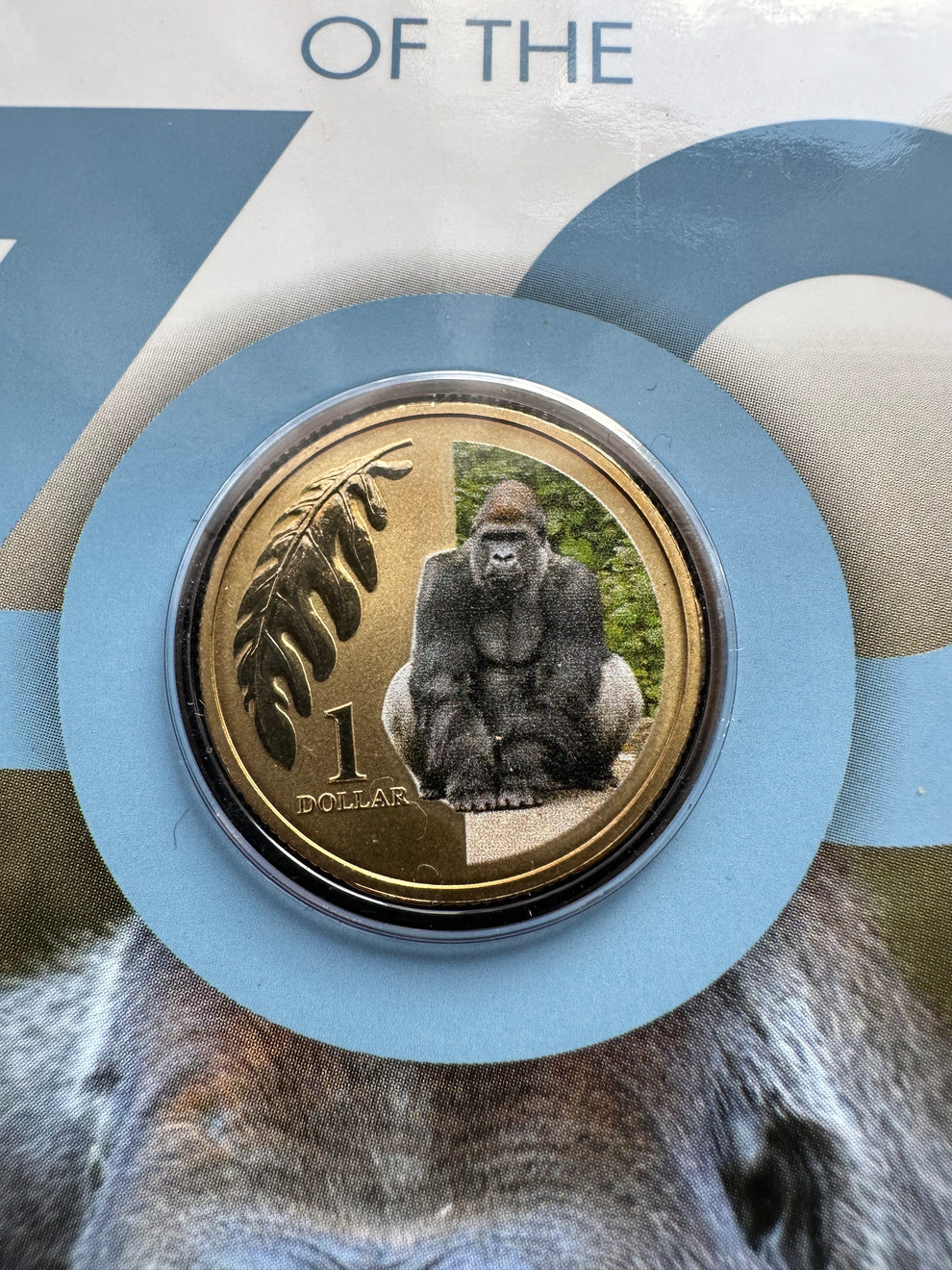 2012 $1 Animals of the Zoo Series coloured coin - Western Lowland Gori ...
