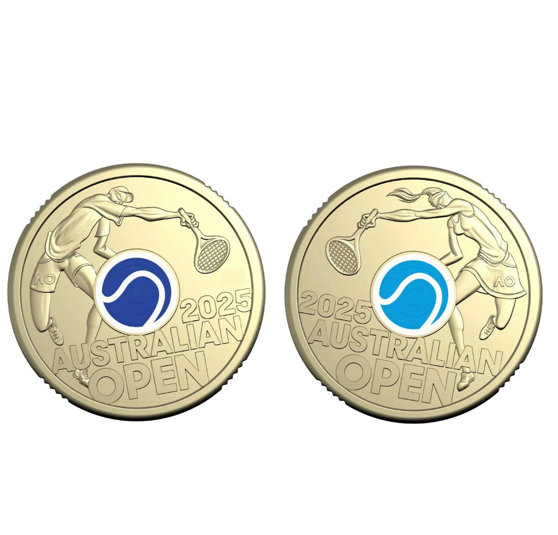 2025 $2 Australian Open Coins - Set of 1 x Men's & 1 x Women's Uncircu – Pocket Treasures Coins ...