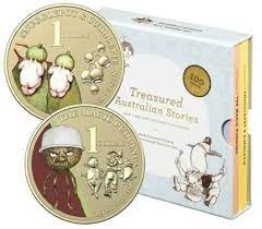 2018 $1 Coloured Frosted Uncirculated Two Coin Set -Treasured Australi ...