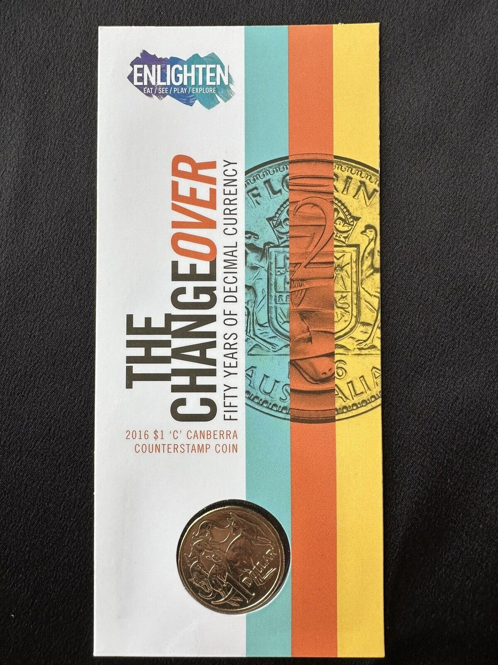 2016 $1 dollar 'C' Counterstamp (50 Years of Decimal Currency Changeov ...